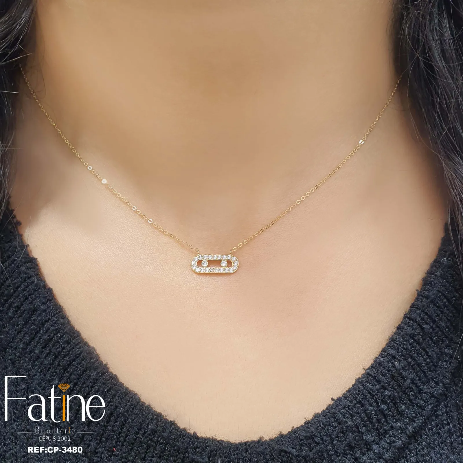 Chaîne Pendentif très moderne en or 18 carats | CP3480 | Colliers